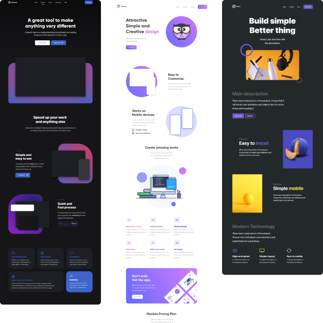 Cutekit Pages - Beautiful landing pages and web pages by Highhay